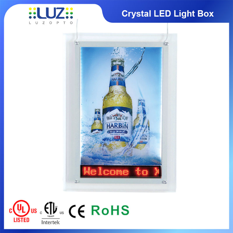 Crystal Acrylic LED Light Power Box with LED Scrolling Message Display ...